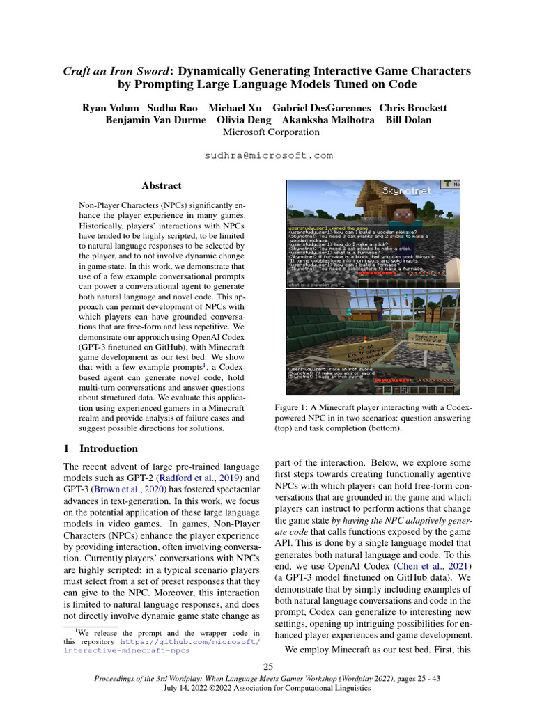 Craft An Iron Sword Minecraft Collaboration LLM 1 | PDF | Minecraft