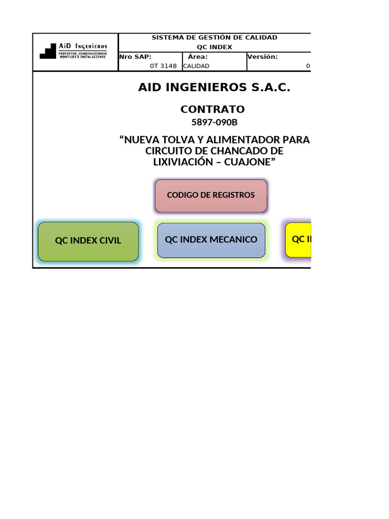 QC Index Control Proyecto 31-12-24 JG | PDF | Hormigón | Materiales