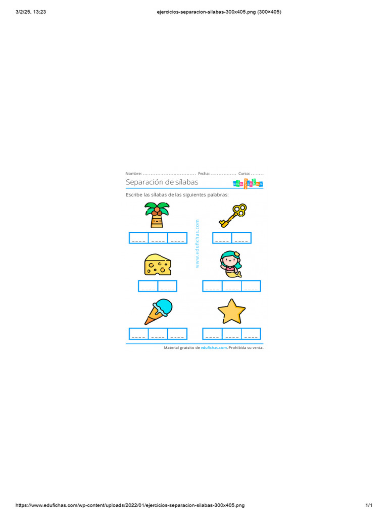 Ejercicios-Separacion-Silabas-300x405 19 | PDF