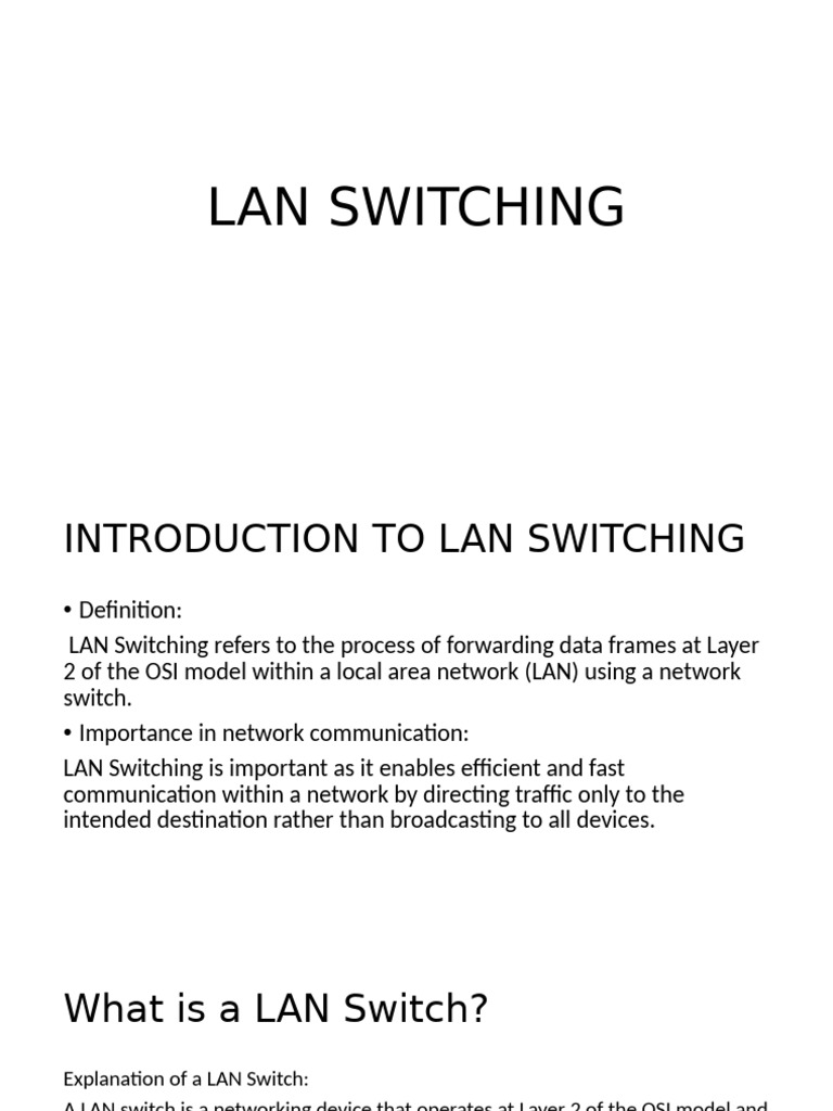 Lan Switching | PDF