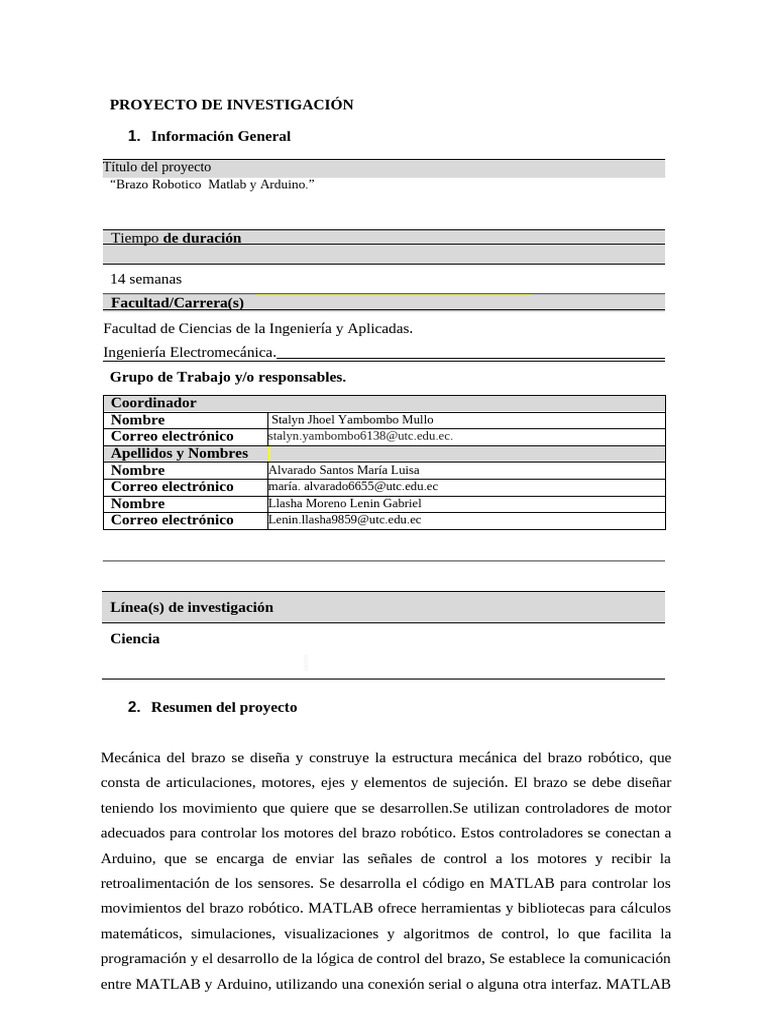 Proyecto Programacion | PDF | Arduino | Programación de computadoras