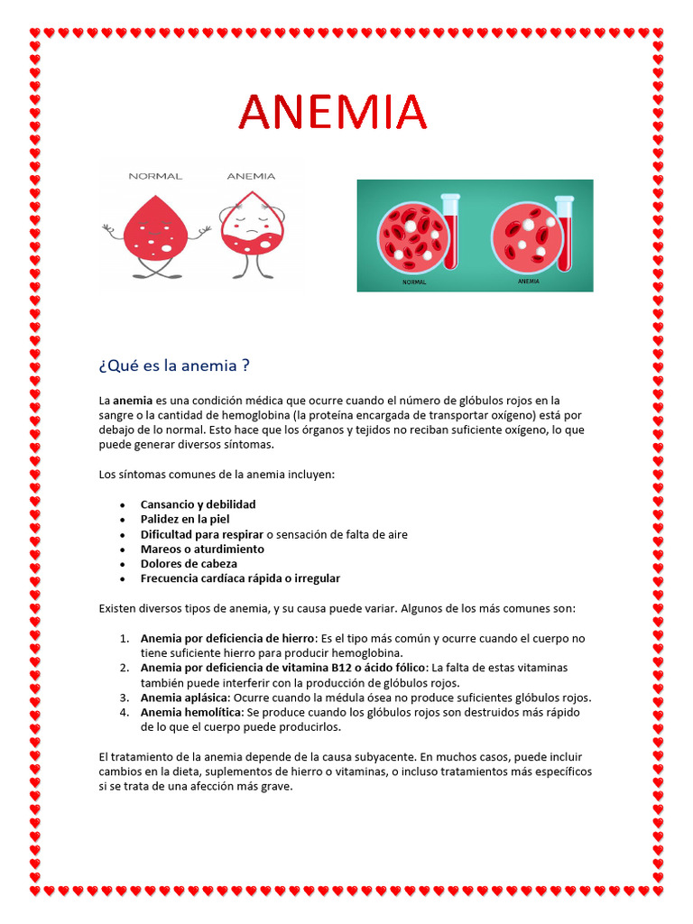 Causas y síntomas de la anemia | PDF | Anemia | Glóbulo rojo