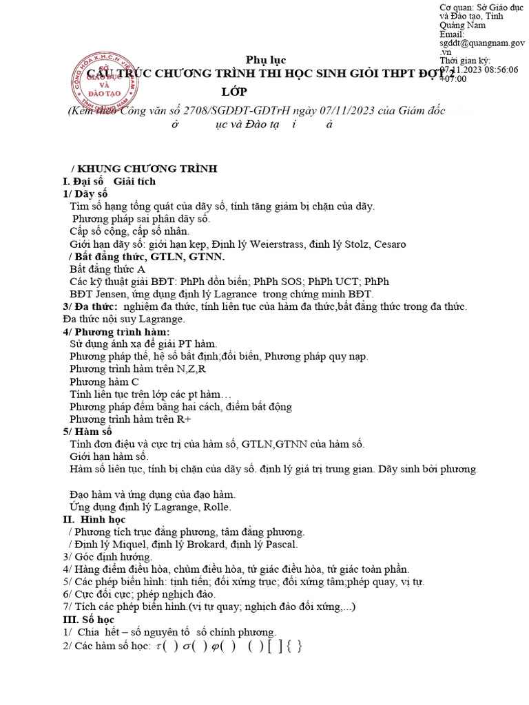 Phu Luc 2 - HSG 11 Chuyen | PDF