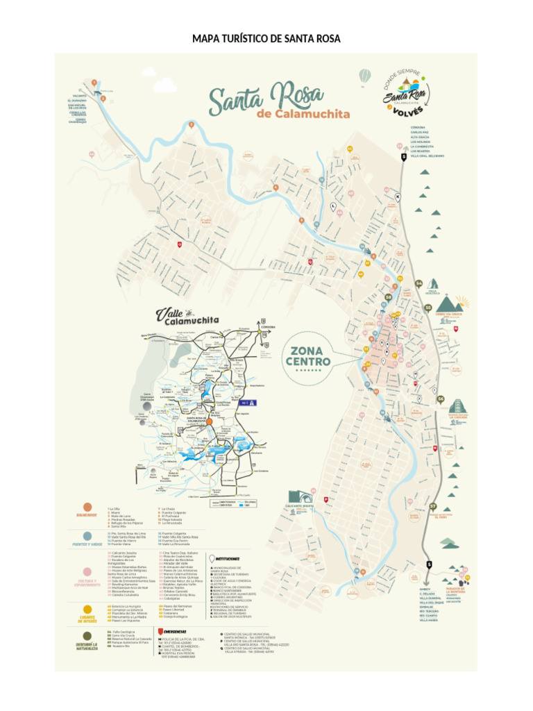 Mapa Turístico de Santa Rosa | PDF