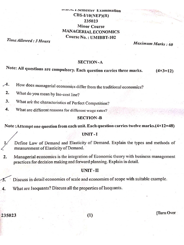 Economics PYQs | PDF