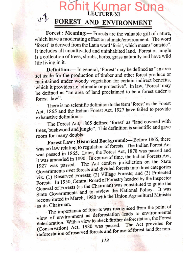 Environment Unit - 3 MLU | PDF