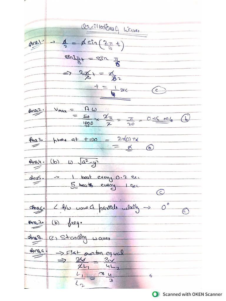 Oscillations and Waves | PDF