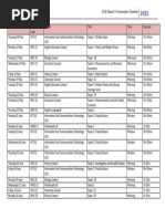 IGCSE 2025 Time Table | PDF
