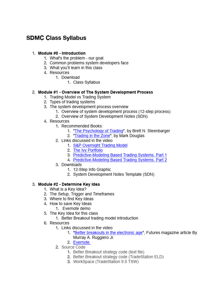 SDMC_syllabus | PDF | Performance Indicator | Investing