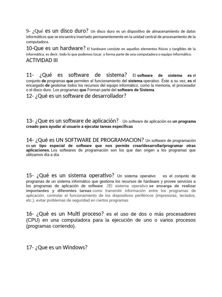 informatica 2 | PDF | Hardware de la computadora | Sistema operativo