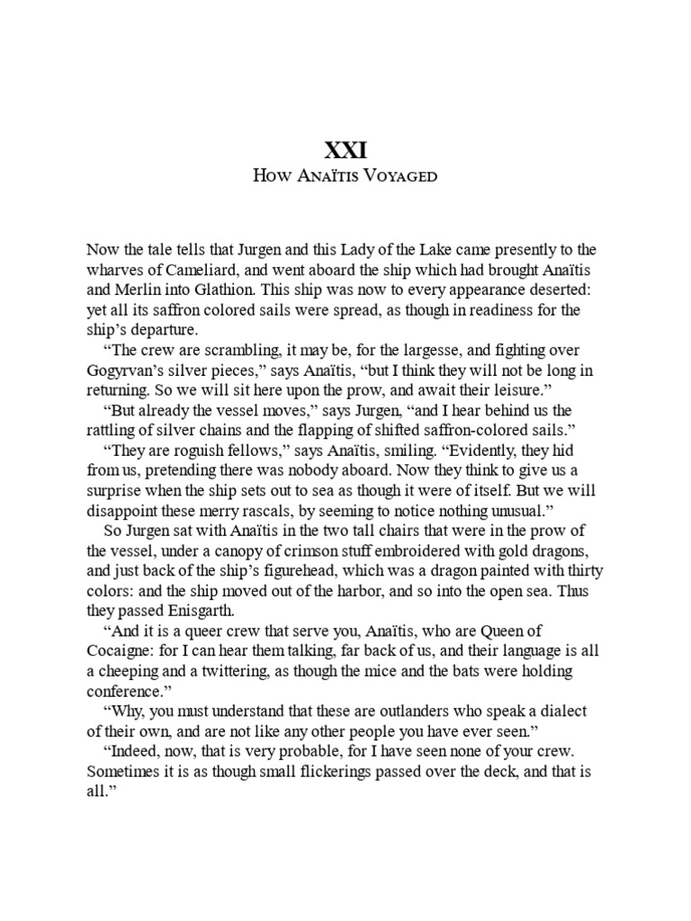 James Branch Cabell - Jurgen 21 | PDF