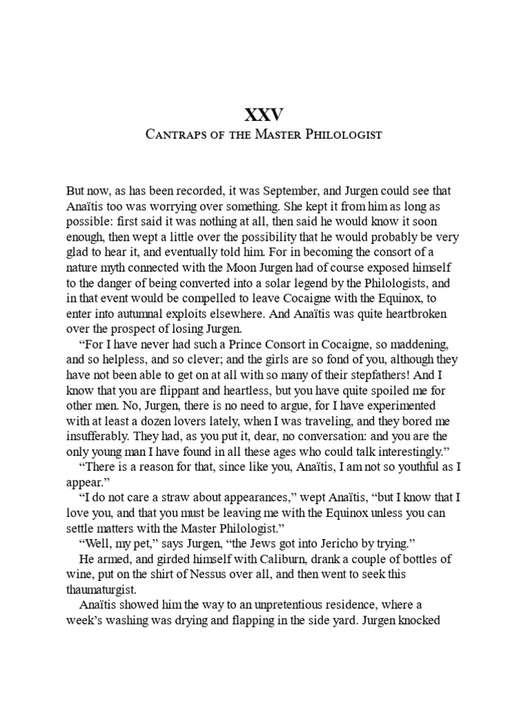 James Branch Cabell - Jurgen 25 | PDF