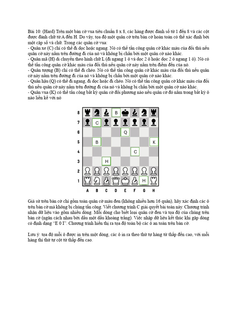 Code cờ vua C | PDF