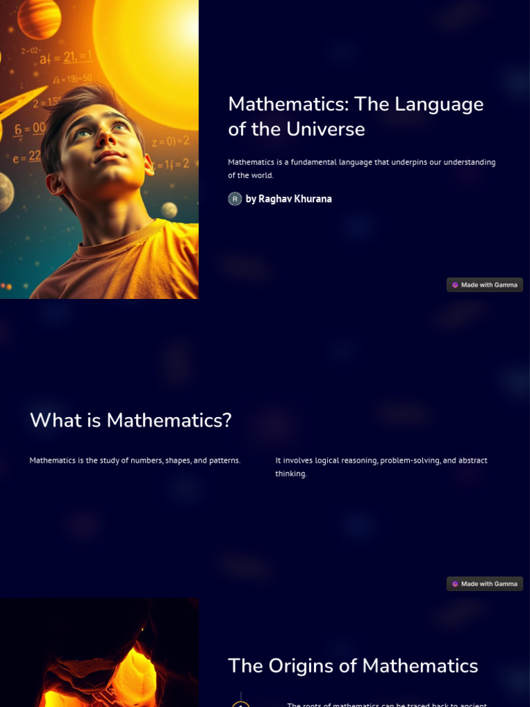 Mathematics: The Language of The Universe: by Raghav Khurana | PDF ...