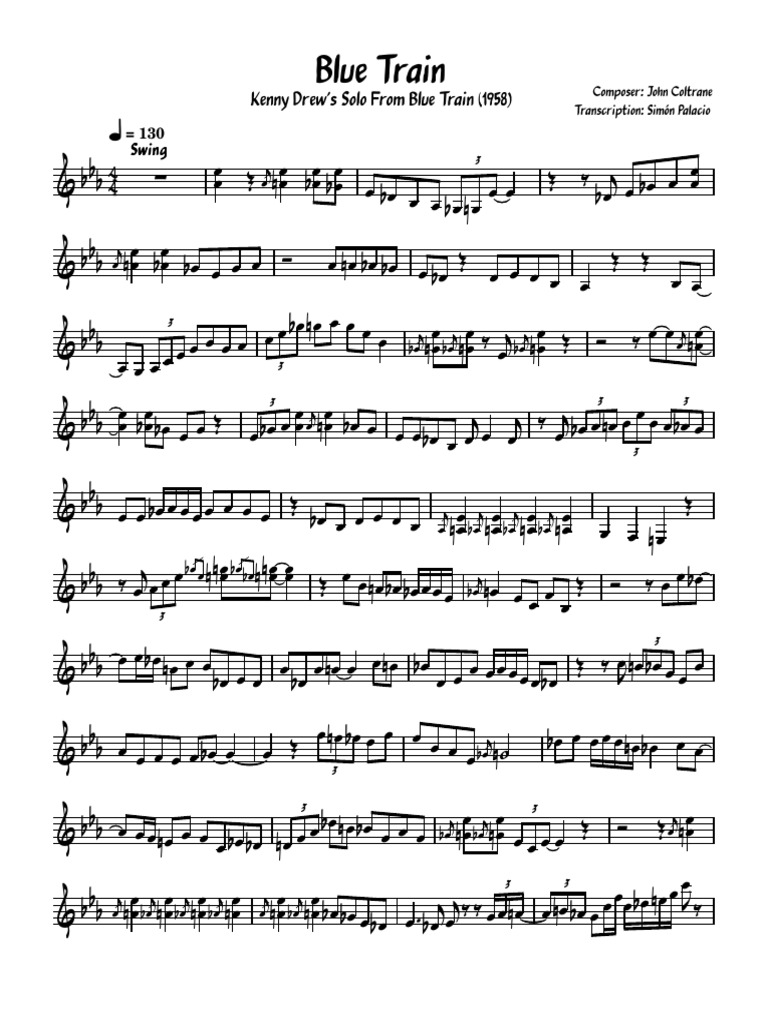 Kenny Drew's Solo Transcription | PDF | Musicians | Music Hall Of Fame ...