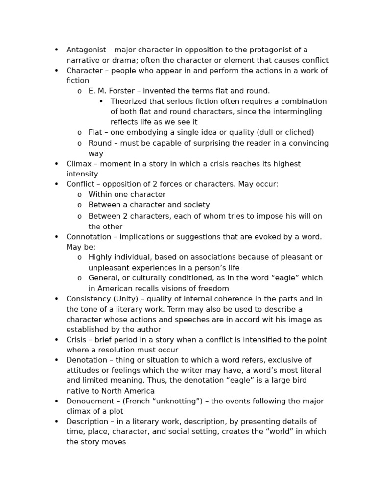 Creative Writing Vocab | PDF | Narration | Narrative