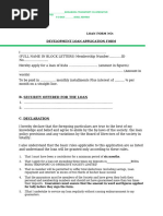 SACCO Loan Application Form | PDF | Loans | Banking