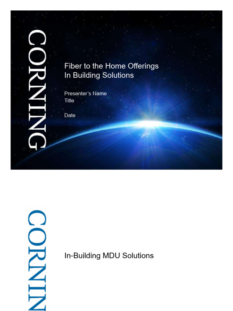 FTTH Deck In Building rev1 | PDF | Optical Fiber | Fiber To The X