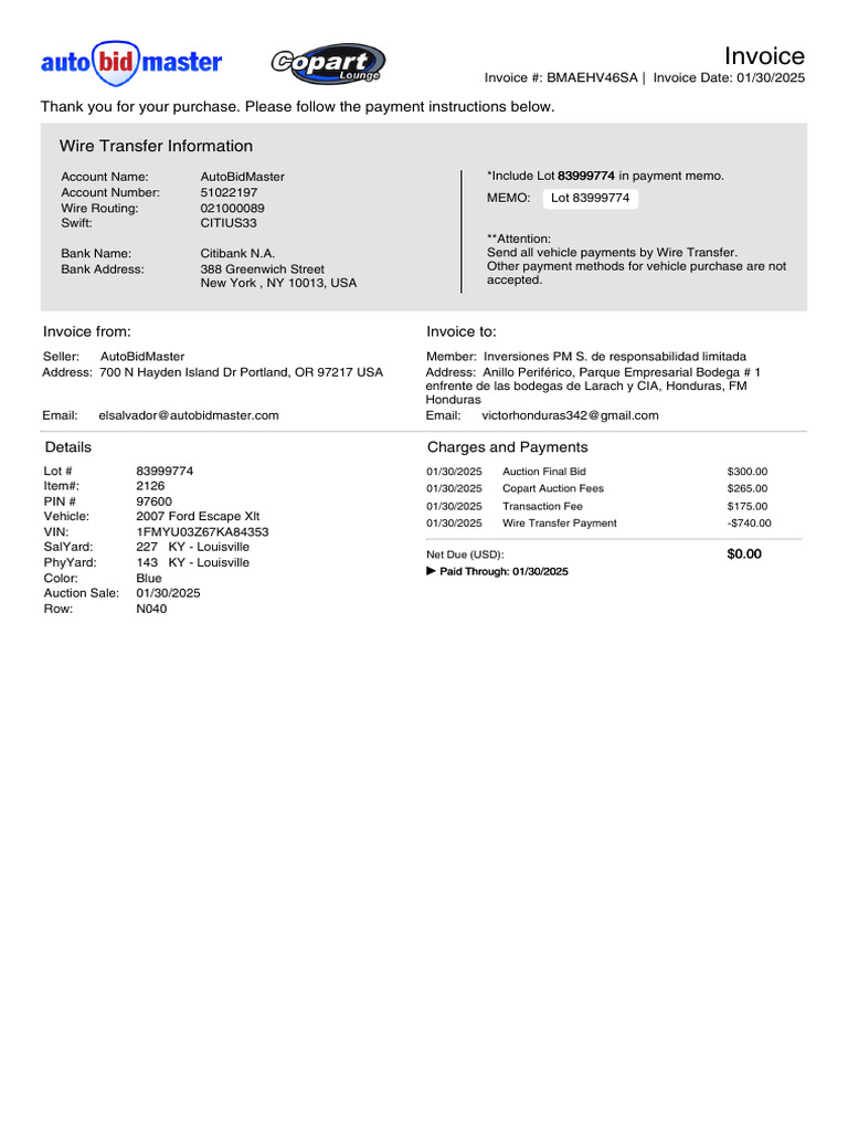 Invoice (23) | PDF | Invoice | Auction