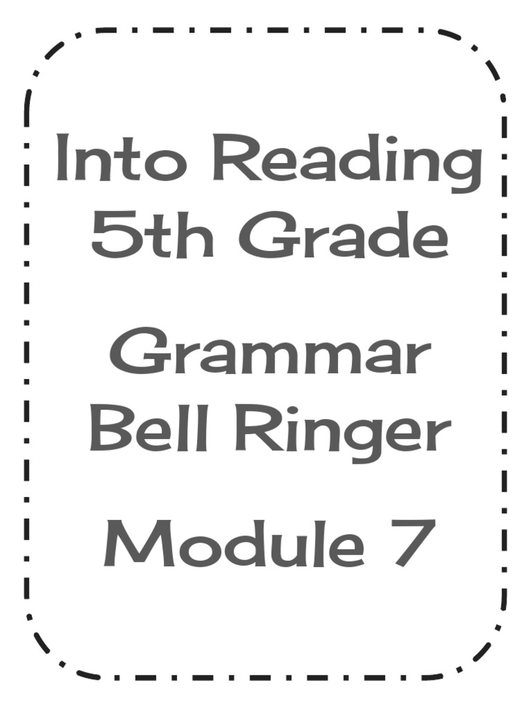Into Reading 5th Grade Grammar Bell Ringer | PDF | Verb | Adverb