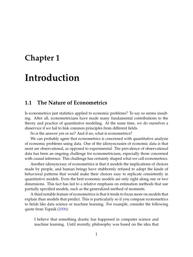 Understanding Econometric Theory | PDF | Econometrics | Vector Space