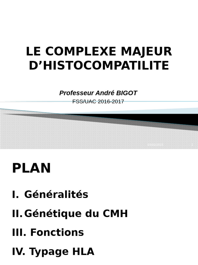 CMH Dernière Version | PDF | Complexe majeur d'histocompatibilité ...
