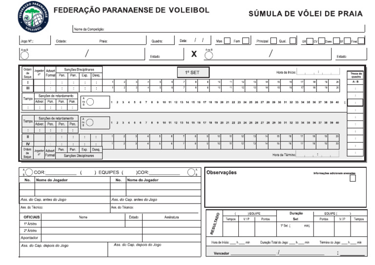 Sumula-Volei de Praia | PDF