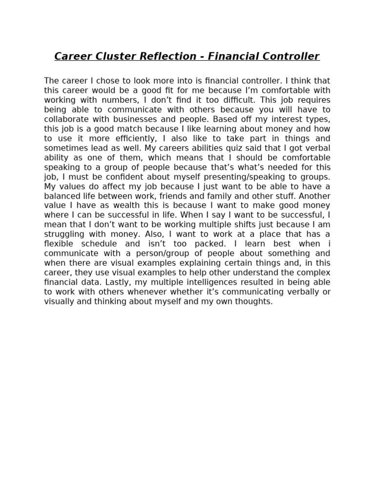 Career Reflection | PDF