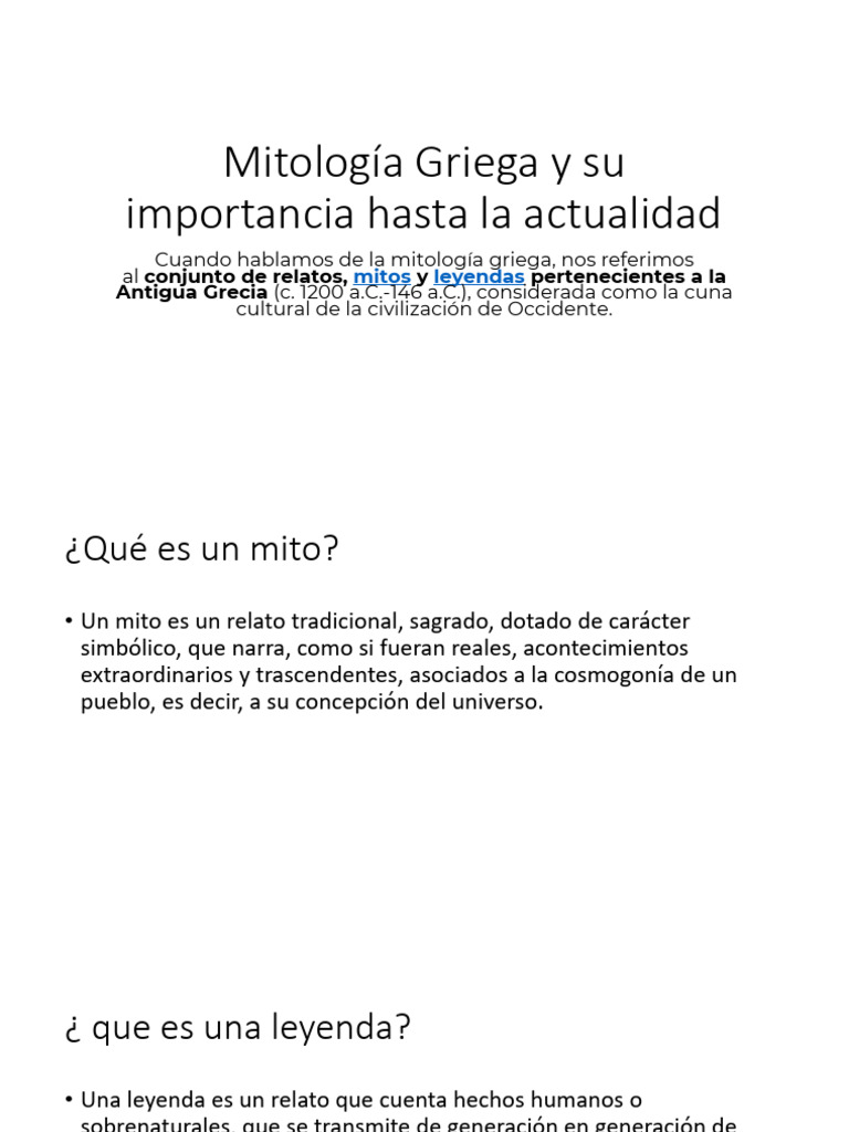 Mitología Griega y su importancia hasta la actualidad | PDF | Mitología griega | Mitología