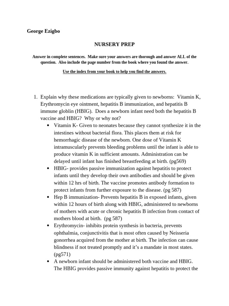Nursery Prep George Ezigbo | PDF | Heat Transfer | Hepatitis