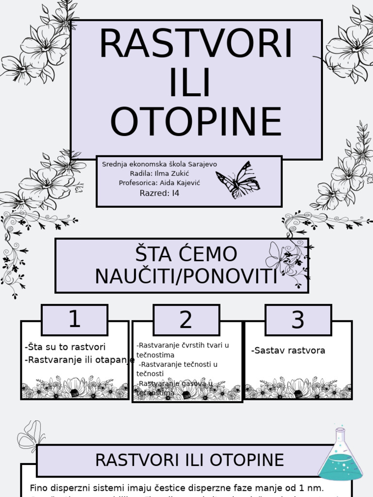 Rastvori Ili Otopine (1) | PDF