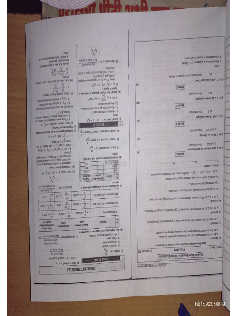 Chemistry Uttam Paper Solutions 2021 | PDF