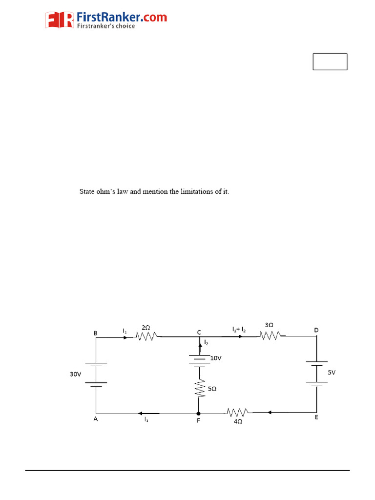 B.Tech Basic Electrical Exam Paper 2017 | PDF | Series And Parallel Circuits | Rectifier