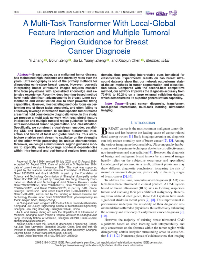 A_Multi-Task_Transformer_With_Local-Global_Feature_Interaction_and_Multiple_Tumoral_Region ...