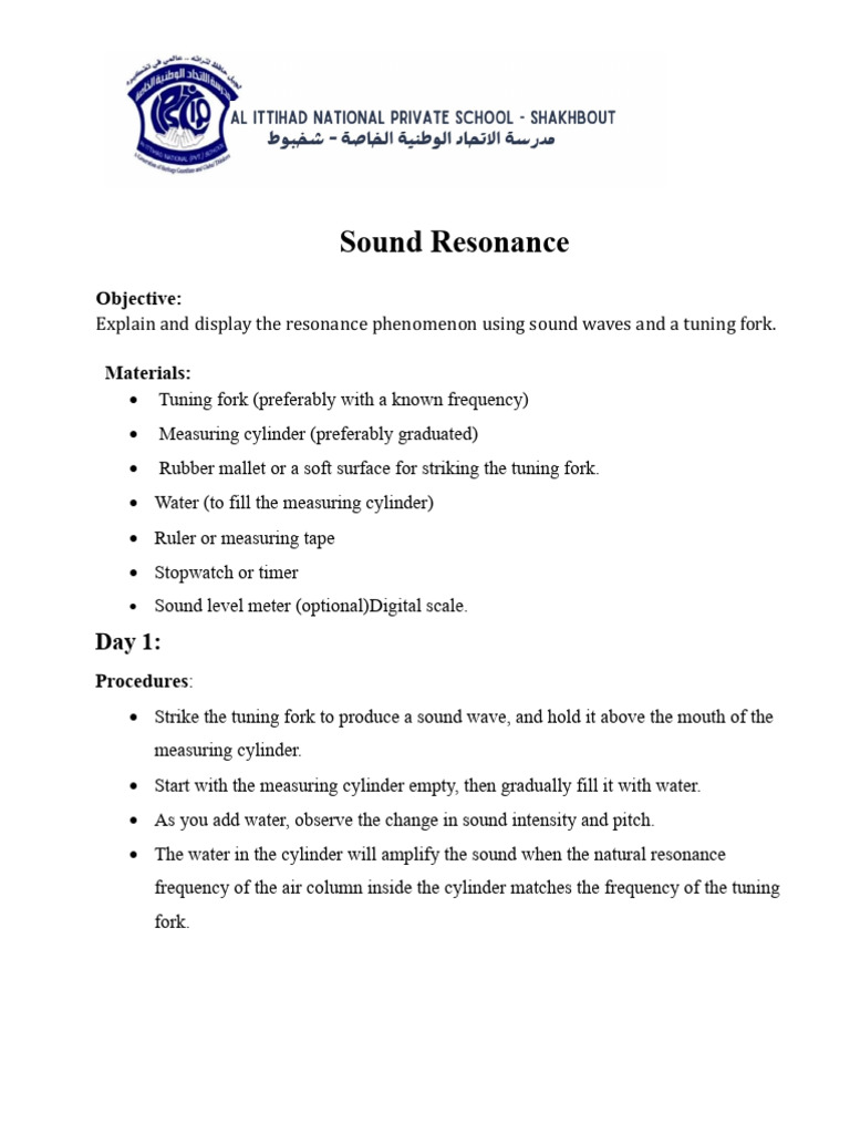 Sound Resonance_Project | PDF