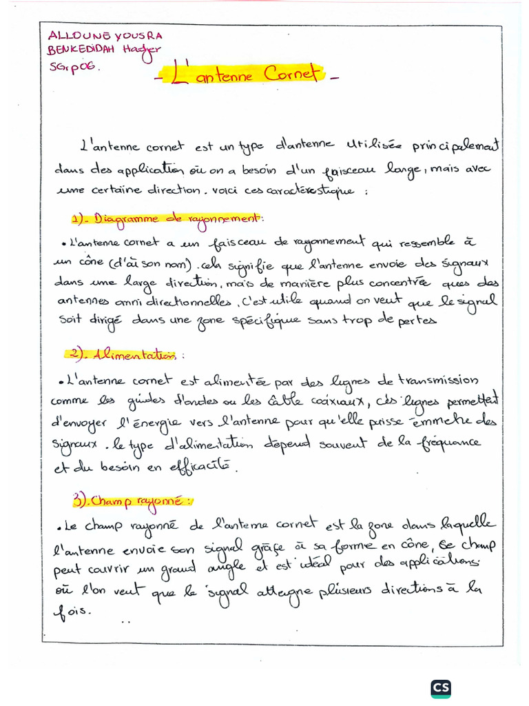Recherche Antenne Cornet | PDF