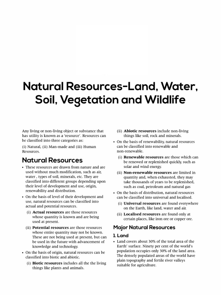 Natural Resources | PDF