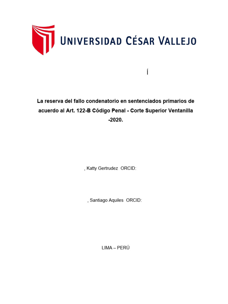 RFC en Sentenciados Primarios Del Delito Art. 122b, Corte Superior Ventanilla 2020 | PDF ...