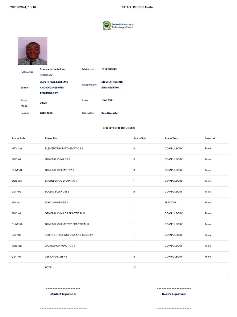 Futo Course Rep. | PDF