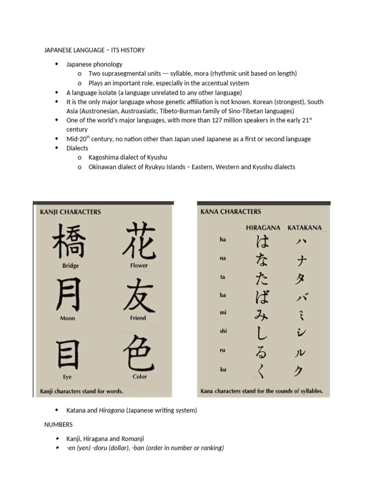 Japanese Language History | PDF