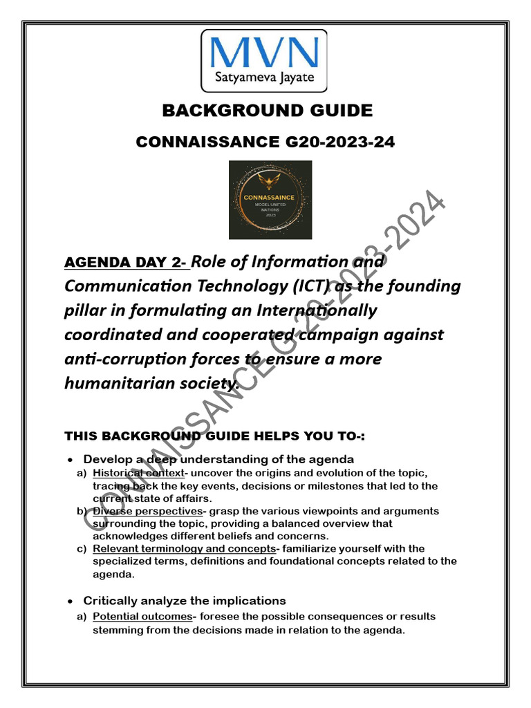 Background Guide G-20 Anti-Corruption | PDF | Corruption | Governance