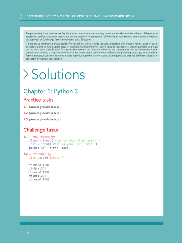 Igcse Compsci 2ed Python Sol Pdf Algorithms Computer Programming 
