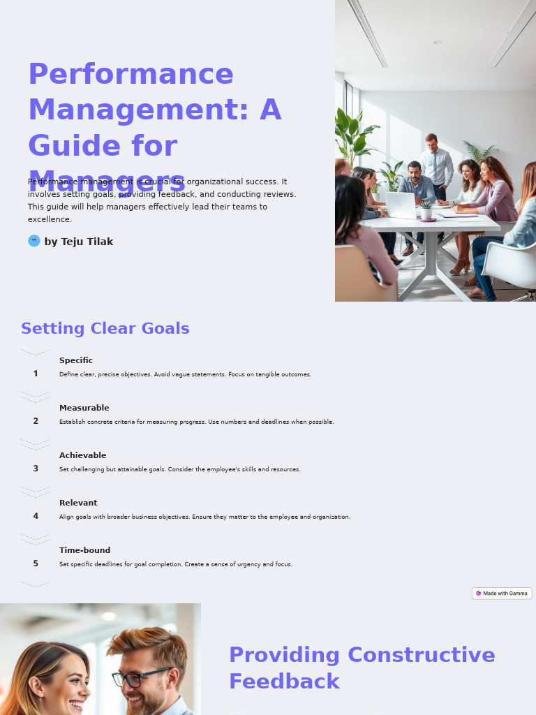Performance Management Guide for Managers | PDF | Goal | Goal Setting