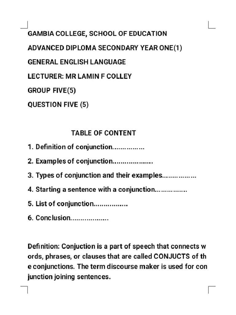 English Assignment Gambia College - Phoenix | PDF