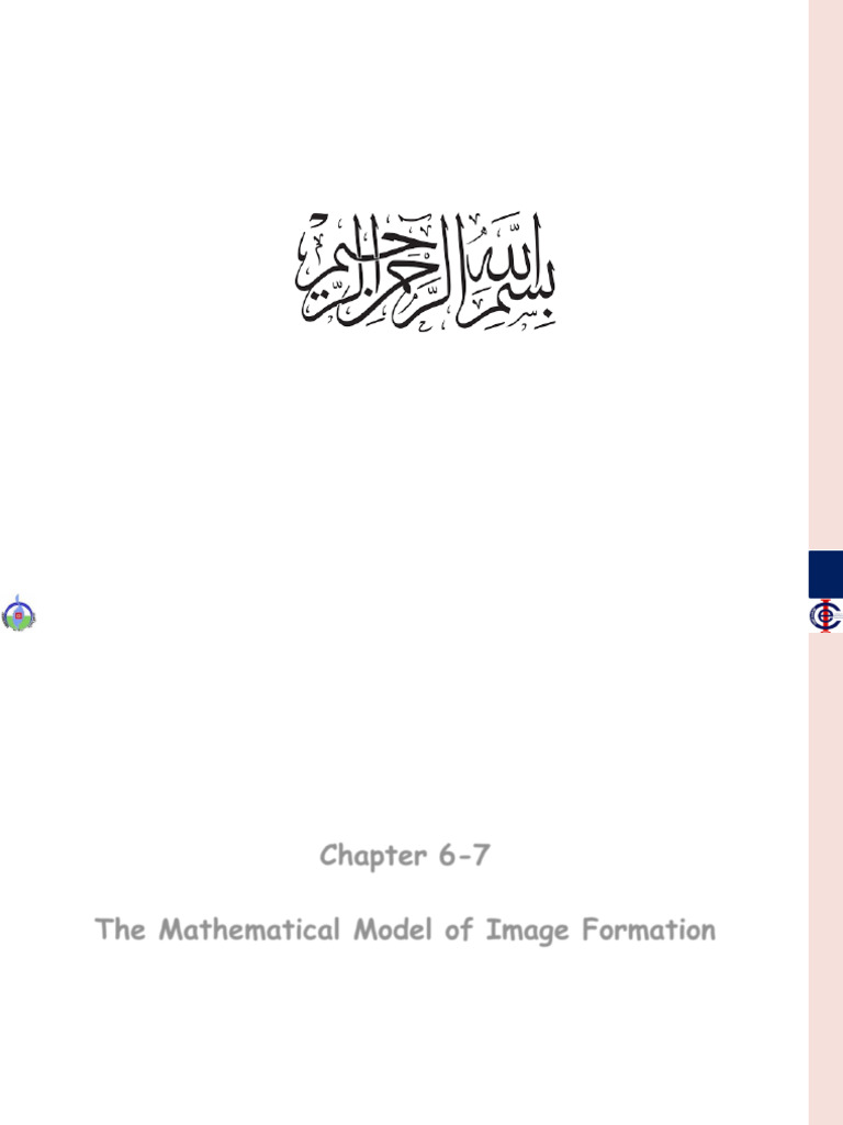 CH 6-7 Image Formation Model | PDF | Normal Distribution | Probability ...