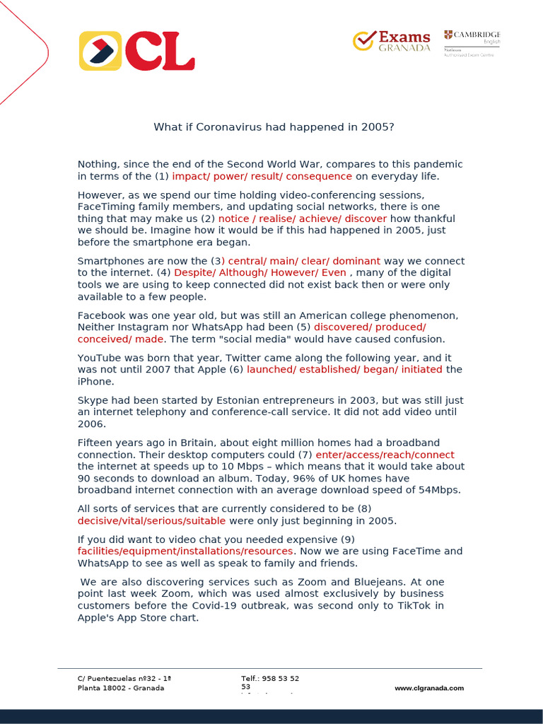 Impact of 2005 Tech on COVID-19 Response | PDF | Internet | Computing