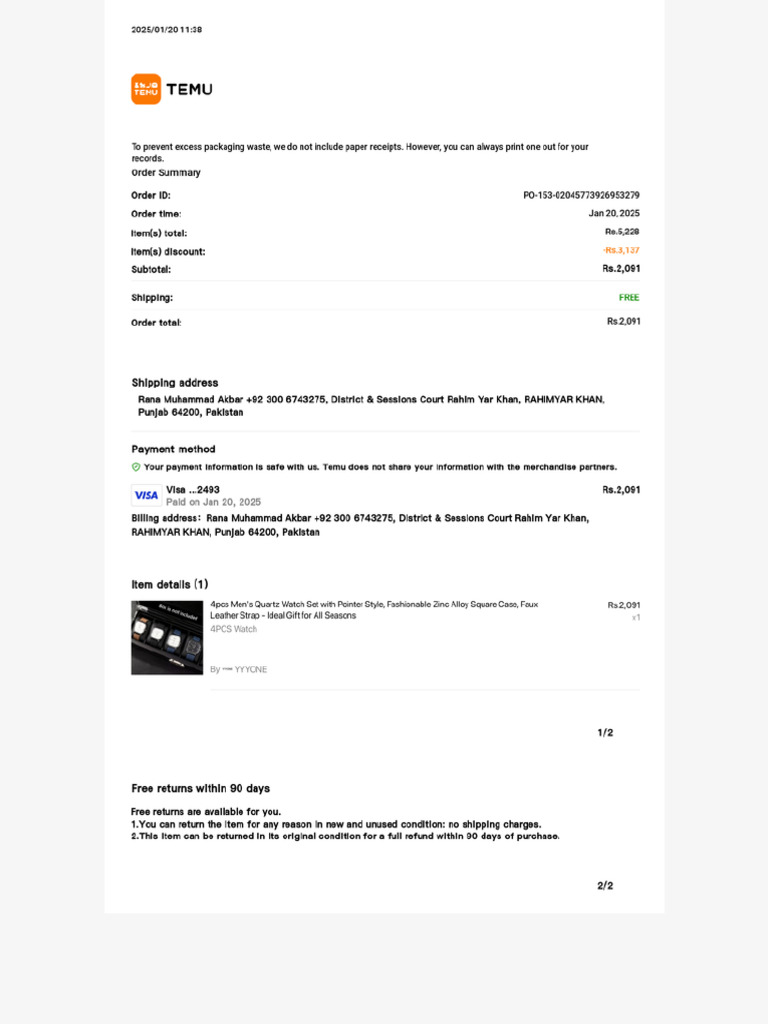 Temu Web Document | PDF