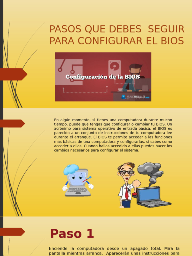PASOS QUE DEBES SEGUIR PARA CONFIGURAR EL BIOS | PDF
