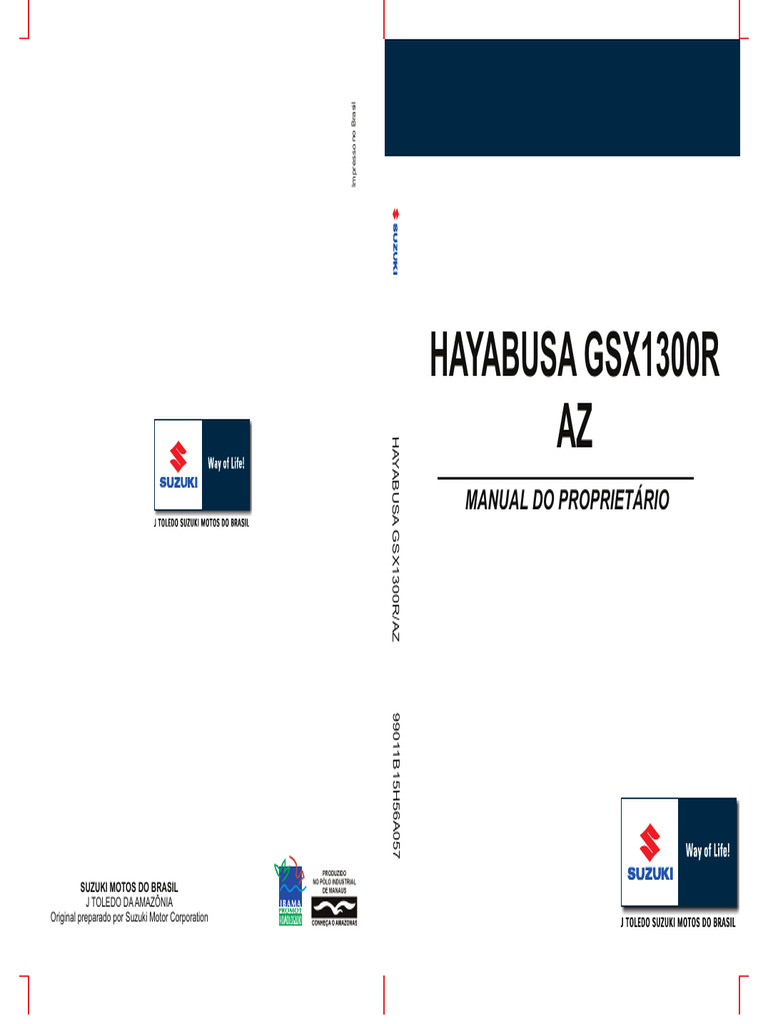 Manual Do Proprietario Suzuki Gsx1300raz | PDF | Motocicleta | Motores