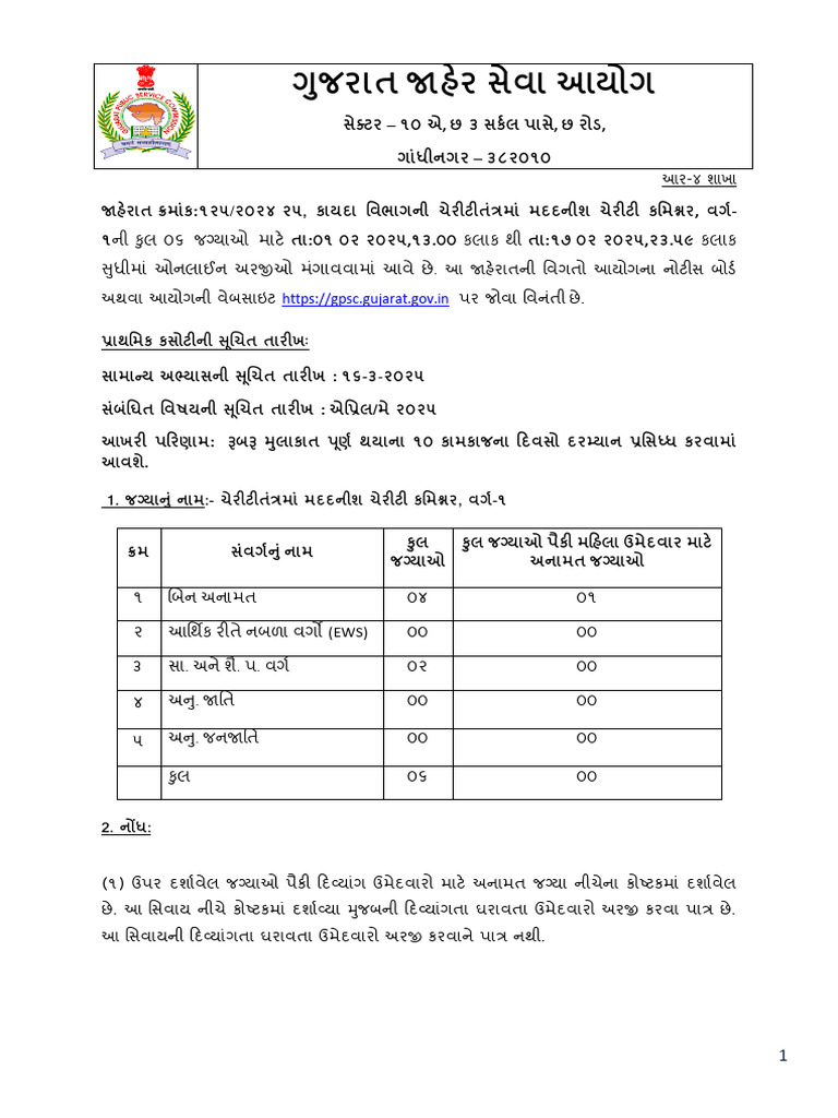 GPSC 202425 125 | PDF